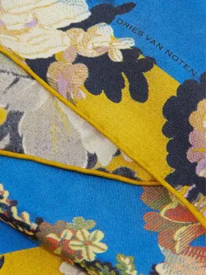Dries Van Noten Floral-print Silk-twill Scarf