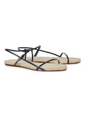 THE ROW Bare Navy Leather Sandals