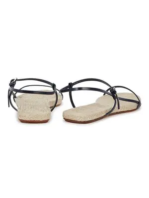 THE ROW Bare Navy Leather Sandals