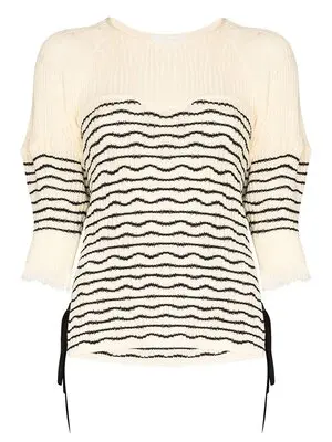 Chloé Tie-side Striped Knit Jumper