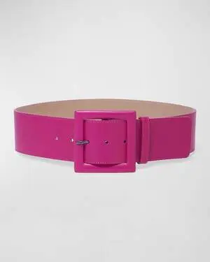 Carolina Herrera Carolina Herrera Wide Leather Belt Azalea