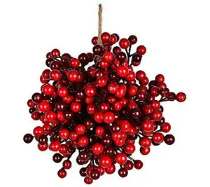 VICKERMAN 8' Red Berry Ball Outdoor - One-color