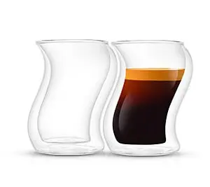 JOYJOLT Set Of 2-oz Pivot Double-walled Esp Esso Glasses - One-color