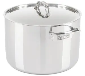 VIKING 3-ply 12-qt Stainless Steel Stock Pot Wi Th Metal Lid - Silver