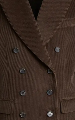 Khaite Tanner Cotton Corduroy Oversized Blazer