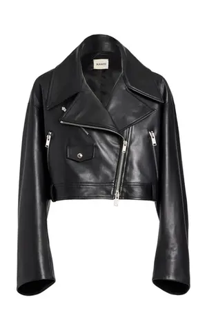 Khaite Gelman Cropped Leather Jacket