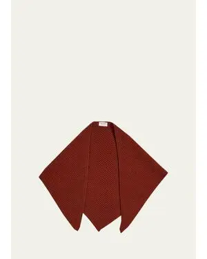 Inverni Sciarpa Maglia Cashmere Knit Scarf - Paprika