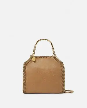 Stella McCartney Falabella Tiny Tote Bag Pecan Brown