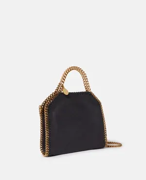 Stella McCartney Falabella Tiny Tote Bag Shadow Black
