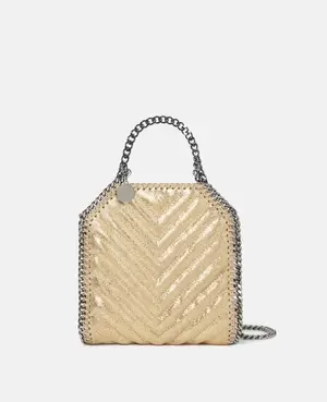 Stella McCartney Falabella Tiny Tote Bag Shiny Gold
