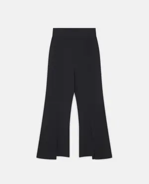Stella McCartney Stella McCartney Compact Knit Flare Trousers Black