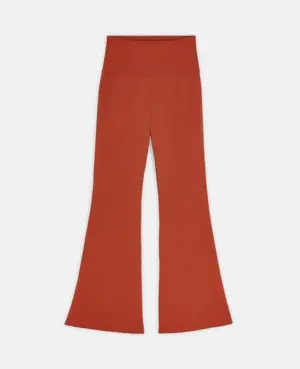 Stella McCartney Stella McCartney Compact Knit Flare Trousers Rust
