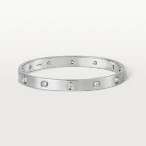 Cartier Love Bracelet, 10 Diamonds - White/gold
