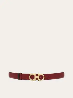 FERRAGAMO Adjustable And Reversible Gancini Belt Red