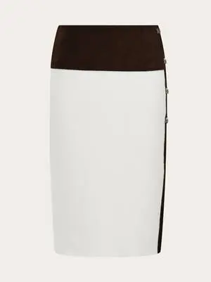 FERRAGAMO Knitted Wrap Skirt - White