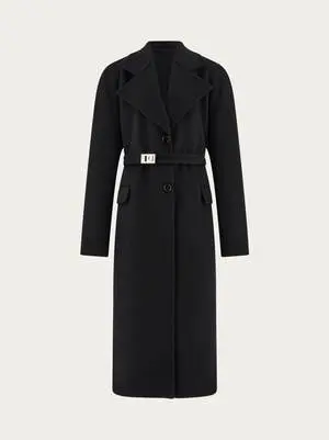 FERRAGAMO Virgin Wool And Cashmere Coat - Black