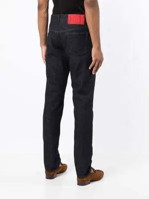 FERRAGAMO Gancini Patch Straight-leg Jeans