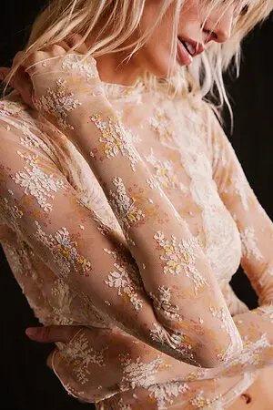 Free People Lady Lux Printed Layering Top Light Combo