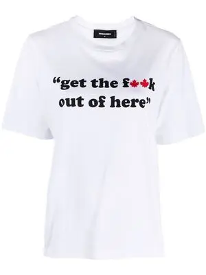Dsquared2 Cotton Slogan Print T-shirt