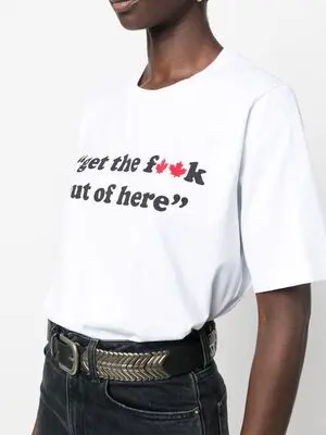 Dsquared2 Cotton Slogan Print T-shirt