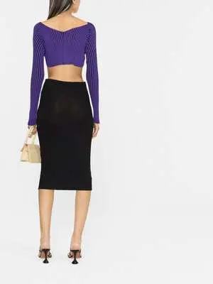 Jacquemus La Maille Pralu Cropped Cardigan - Purple