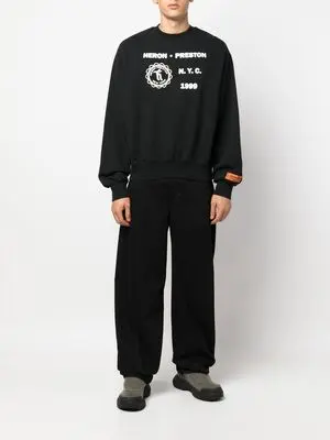 Heron Preston Medieval Heron Print Sweatshirt - Black