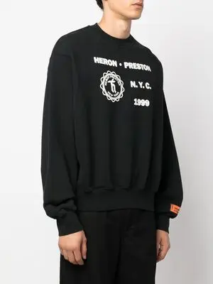 Heron Preston Medieval Heron Print Sweatshirt - Black