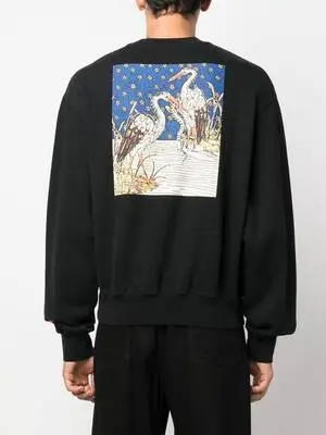 Heron Preston Medieval Heron Print Sweatshirt - Black