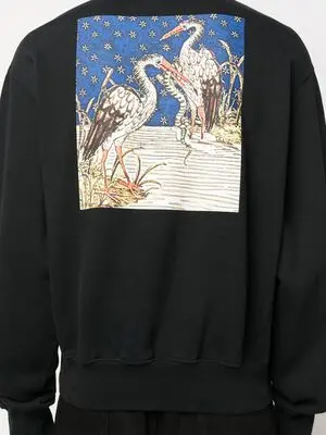 Heron Preston Medieval Heron Print Sweatshirt - Black