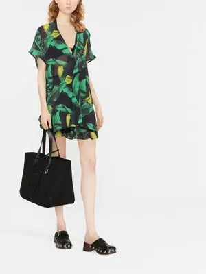GANNI Banana Tree-print Beach Kaftan