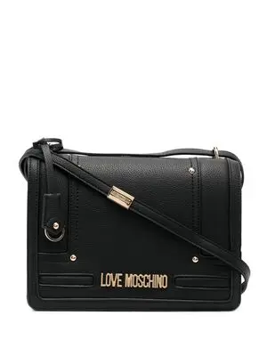 Moschino Logo-plaque Crossbody Bag - Black