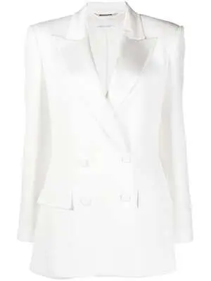 Alberta Ferretti Double-breasted Tailored Blazer - White