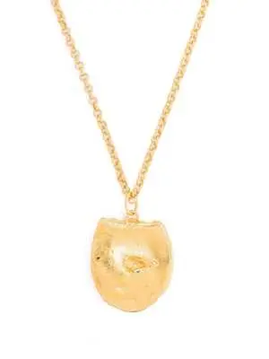 ALIGHIERI Hammered Medallion Pendant Necklace - Gold