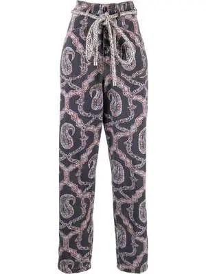 Etro Abstract-pattern Trousers - Blue