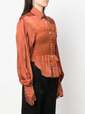 Viktor & Rolf Long-sleeve Smocked Shirt