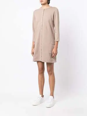 AGNES B. Three-quarter Sleeve Shirt Dress