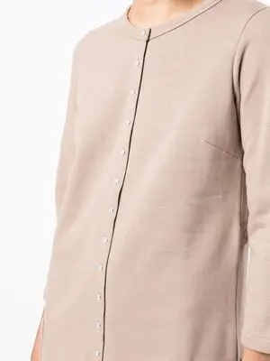 AGNES B. Three-quarter Sleeve Shirt Dress