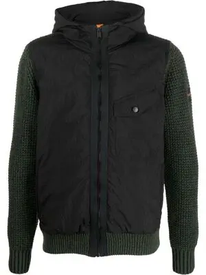 BOSS Hooded Contrast-panel Jacket