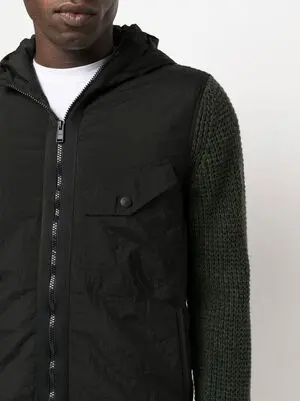 BOSS Hooded Contrast-panel Jacket