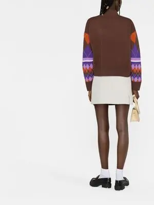 Versace Argyle-knit Jumper - Brown