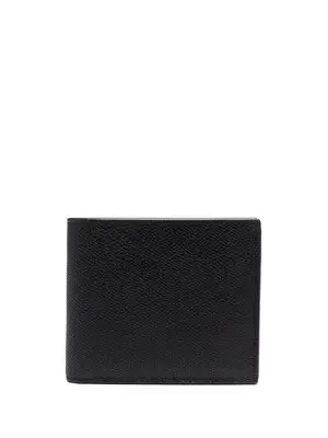 VALEXTRA Pebbled Folding Wallet - Black