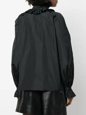 Alberta Ferretti Ruffled Long-sleeve Blouse