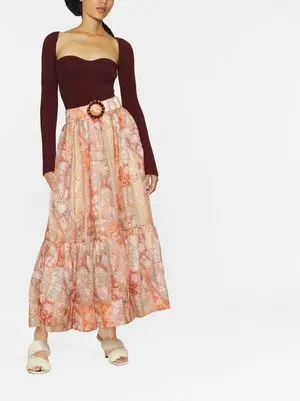 Zimmermann Kaleidoscope Midi Skirt