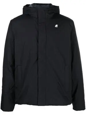 K-WAY Logo-detail Touch-strap Jacket - Black