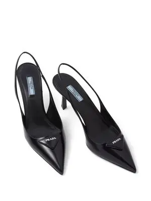 Prada Logo-plaque Slingback Pumps