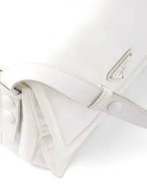 Prada Small Traveller Shoulder Bag - White
