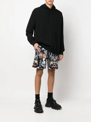 Philipp Plein Graphic Print Track Shorts