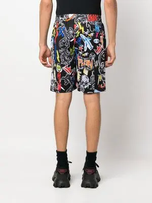 Philipp Plein Graphic Print Track Shorts
