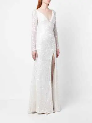 Rachel Gilbert Fluer Sequin-embellished Gown