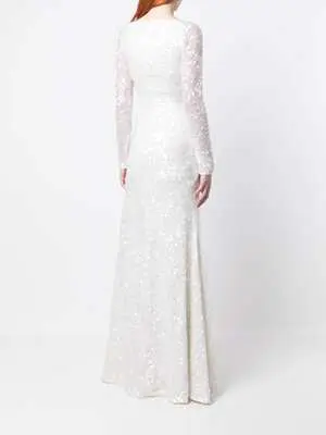 Rachel Gilbert Fluer Sequin-embellished Gown
